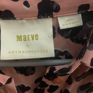 Maeve | Tops | Maeve Anthropologie Longline Leopard Rita Print ...